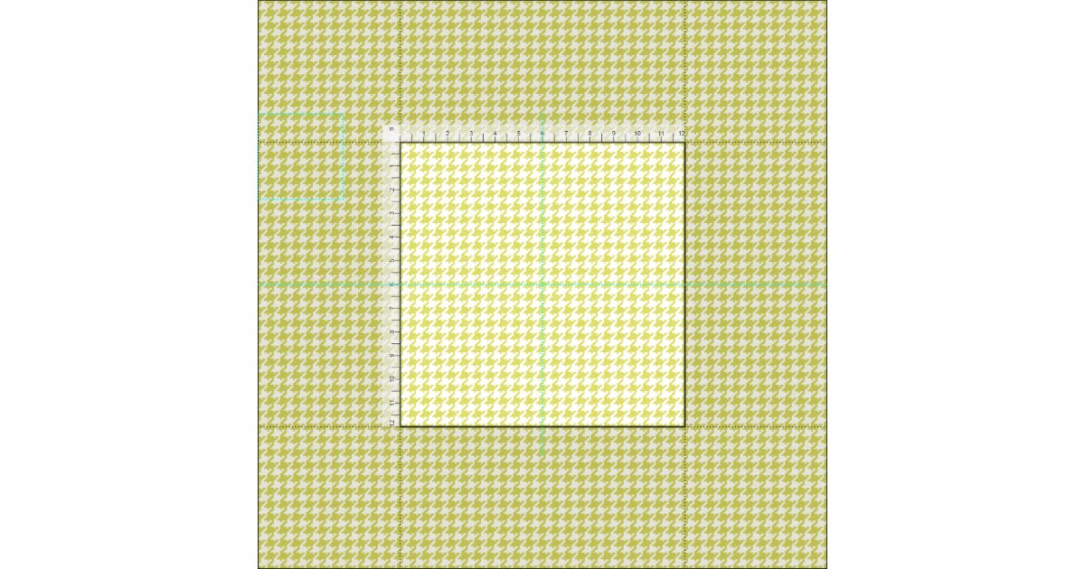 Yellow and White Houndstooth Geometric Pattern Fabric | Zazzle