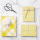 Yellow and White Plaid Wrapping Paper Sheets | Zazzle