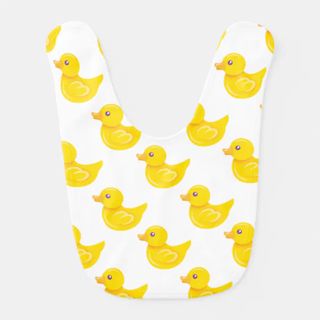 Yellow and White Rubber Duck, Ducky Baby Bib | Zazzle