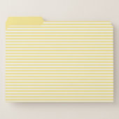 Yellow and White Striped File Folder | Zazzle