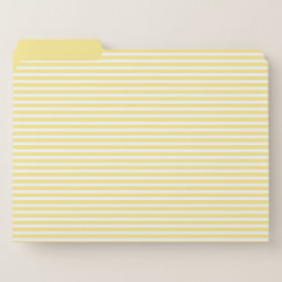 Yellow and White Striped File Folder | Zazzle
