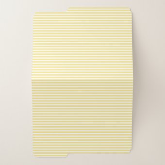 Yellow and White Striped File Folder | Zazzle