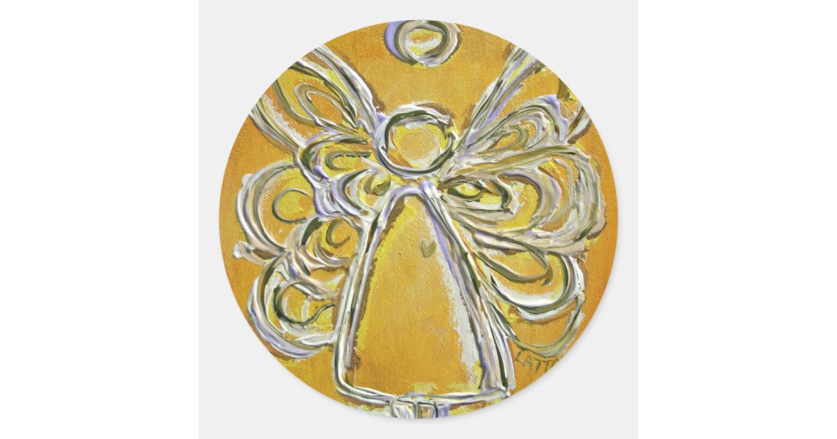 Yellow Angel Sticker | Zazzle
