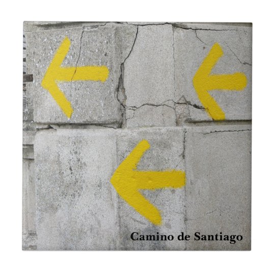 Yellow Arrows Camino Tile | Zazzle.com