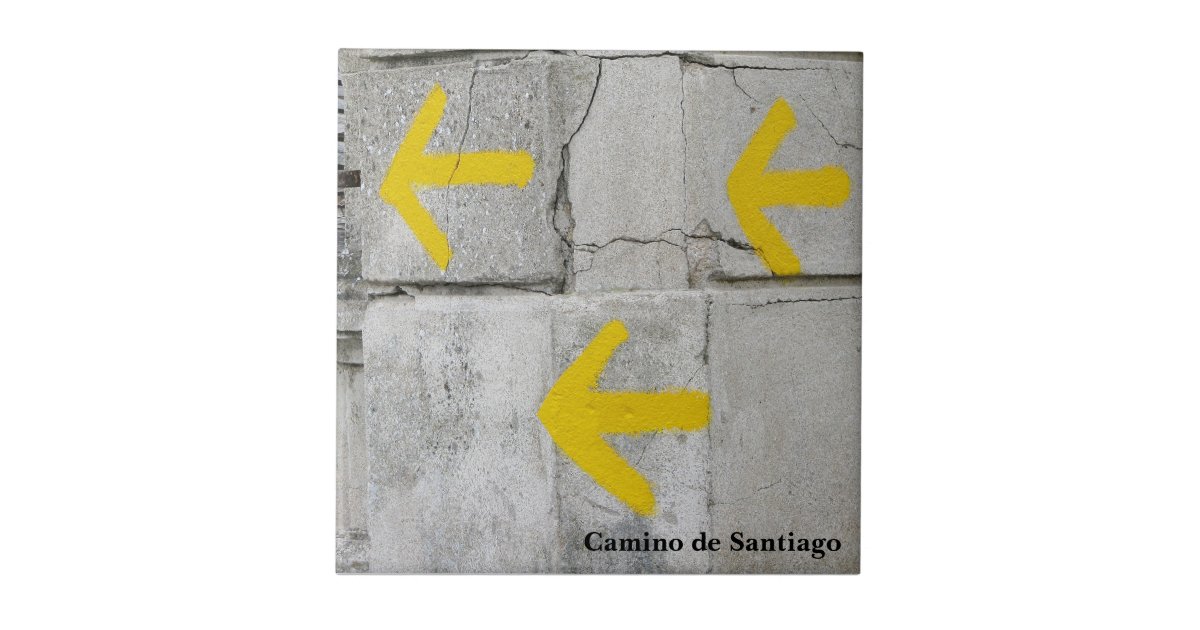 Yellow Arrows Camino Tile | Zazzle