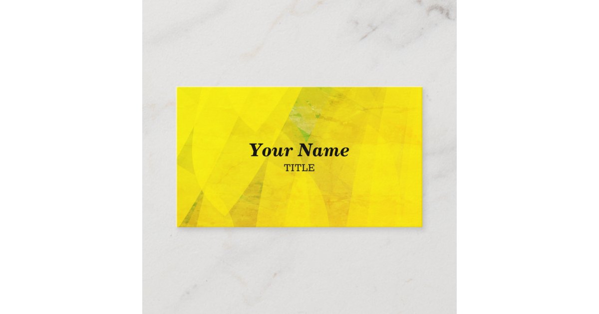 Yellow art background business card | Zazzle