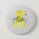 Yellow Awareness Ribbon with Butterfly Pinback Button | Zazzle