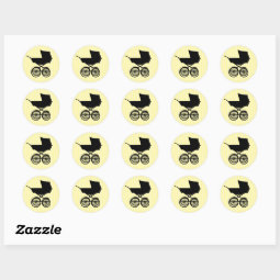 Yellow Baby Buggy Sticker | Zazzle