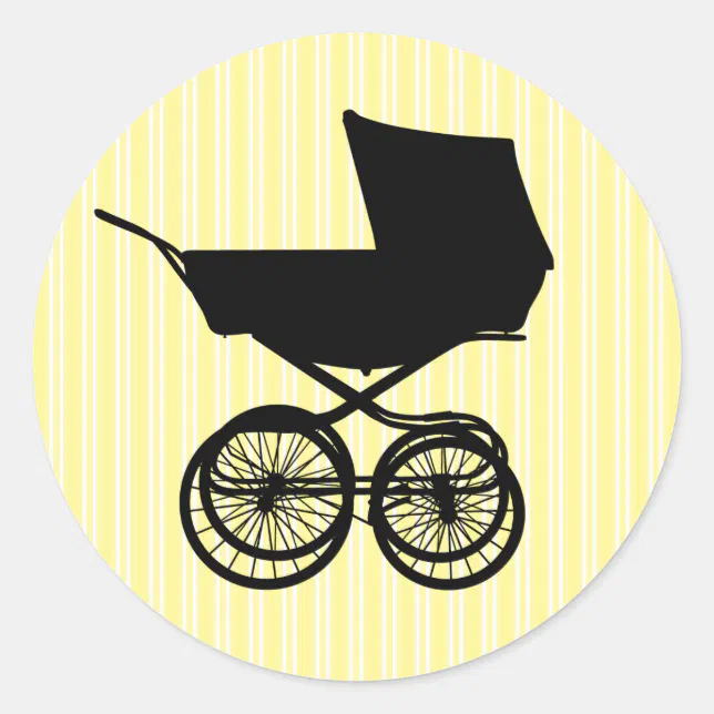 Yellow Baby Buggy Sticker | Zazzle