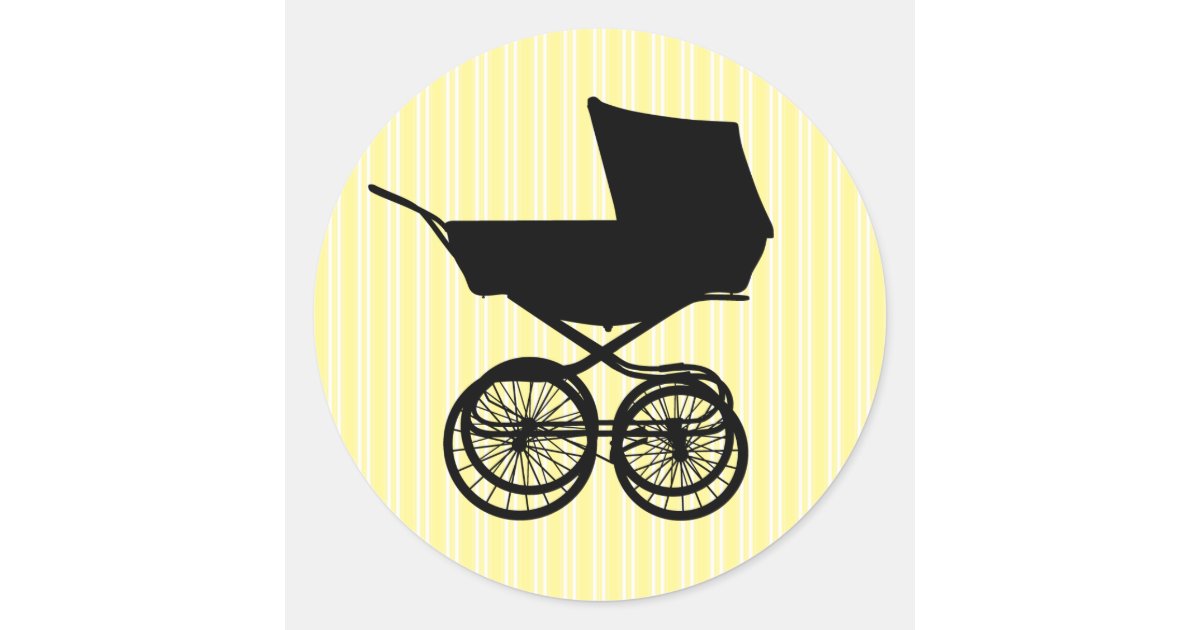 Yellow Baby Buggy Sticker | Zazzle