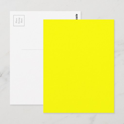 Yellow Background Blank Template Postcard | Zazzle