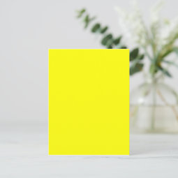Yellow Background Blank Template Postcard | Zazzle