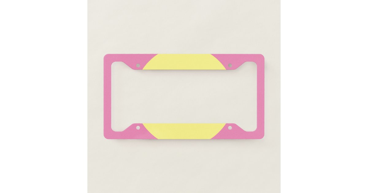 Yellow Big Dot License Plate Frame | Zazzle