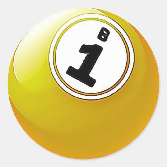 Yellow BINGO Ball Stickers | Zazzle.com