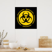 Yellow Biohazard Symbol Poster | Zazzle