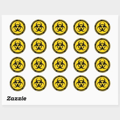 Yellow Biohazard Symbol Sticker | Zazzle