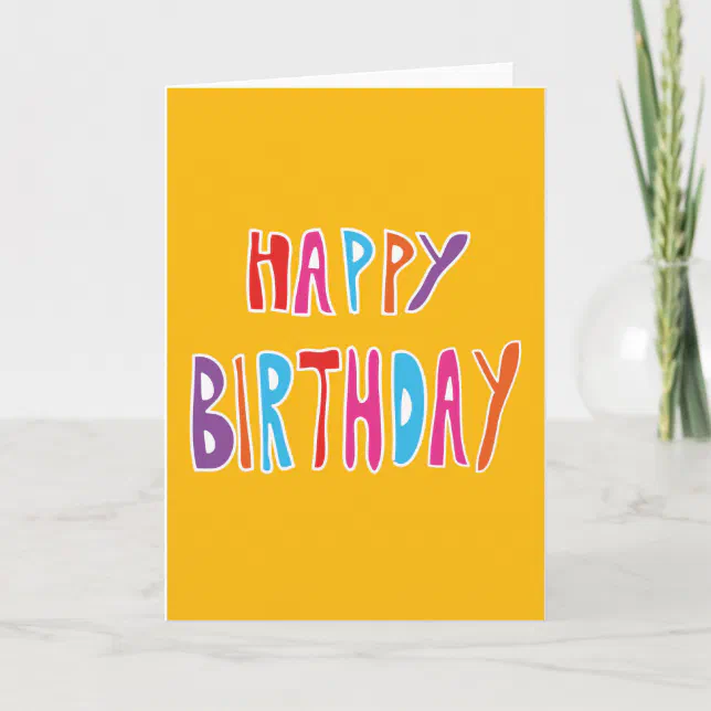 Yellow Birthday Card | Zazzle