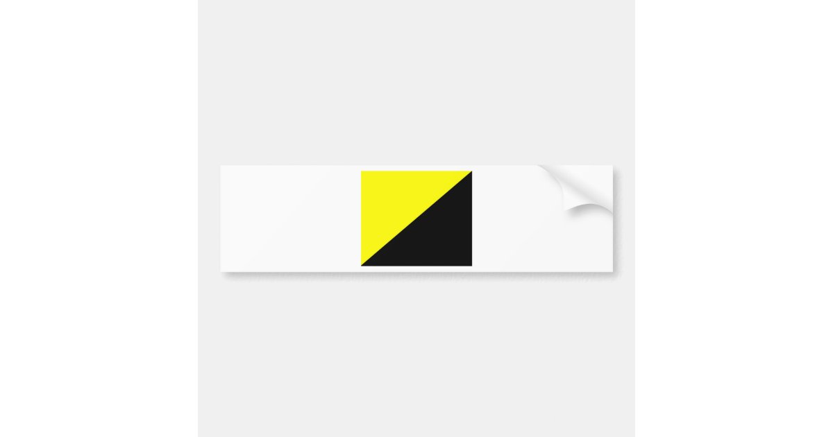 Yellow & Black Anarcho Capitalism Flag Bumper Sticker | Zazzle