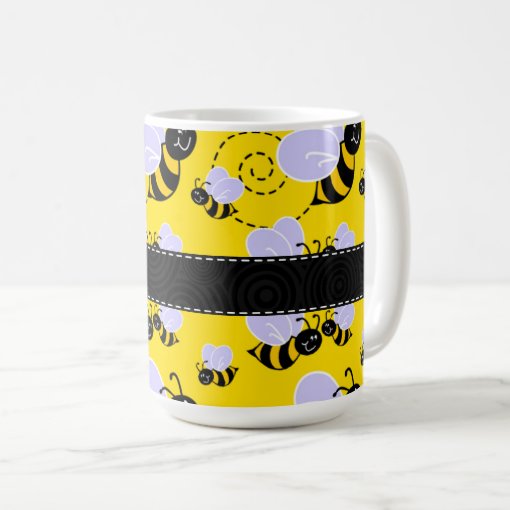 Yellow & Black Bumble Bee Coffee Mug | Zazzle