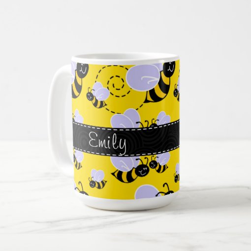Yellow & Black Bumble Bee Coffee Mug | Zazzle