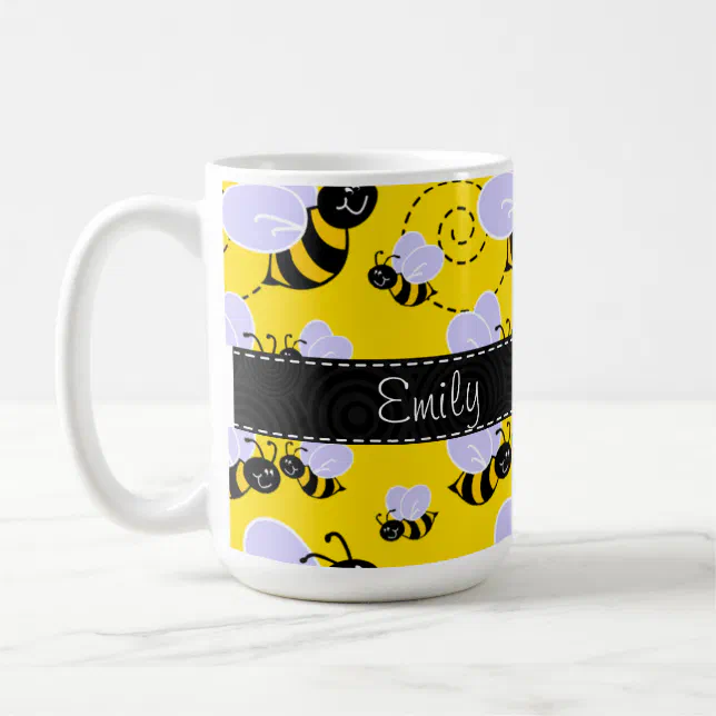 Yellow & Black Bumble Bee Coffee Mug | Zazzle