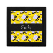 Yellow & Black Bumble Bee Keepsake Box | Zazzle