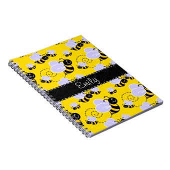 Yellow & Black Bumble Bee Notebook | Zazzle
