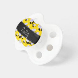 Yellow & Black Bumble Bee Pacifier | Zazzle