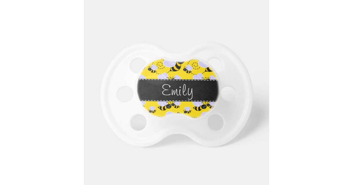 Yellow & Black Bumble Bee Pacifier | Zazzle