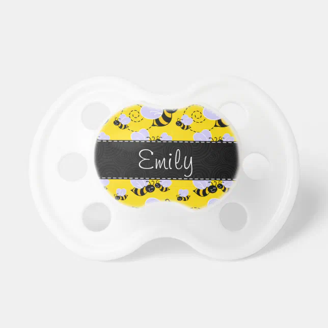 Yellow & Black Bumble Bee Pacifier | Zazzle