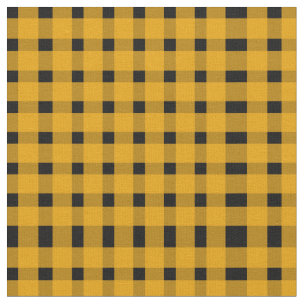 Yellow Buffalo Check Pattern Fabric | Zazzle