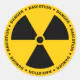 Yellow & Black Radiation Warning Sticker | Zazzle
