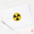 Yellow & Black Radiation Warning Sticker | Zazzle