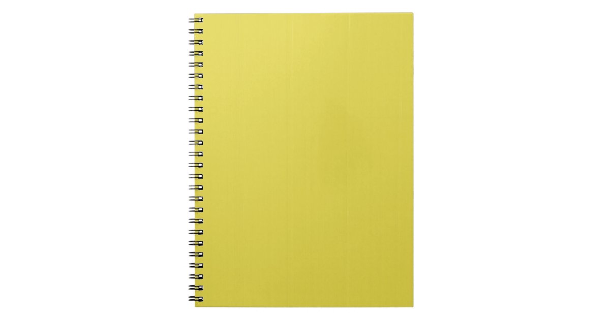 Yellow Blank Plain DIY template add text photo Notebook | Zazzle