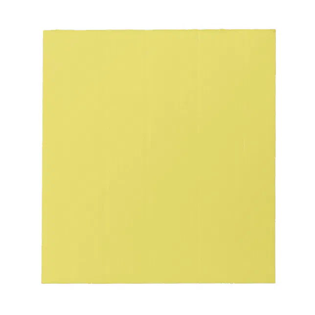 Yellow Blank Plain DIY template add text photo Notepad | Zazzle