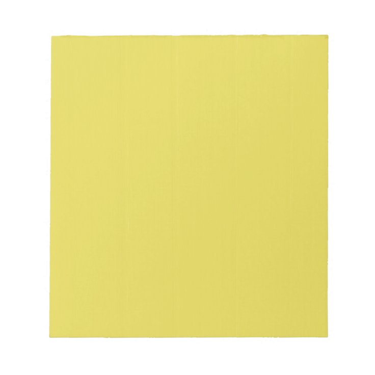 Yellow Blank Plain DIY template add text photo Notepad | Zazzle