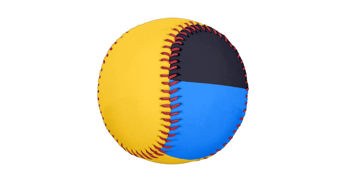 Yellow Blue Baseball | Zazzle