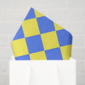 Yellow Blue Checker Diamond Pattern Tissue Paper | Zazzle