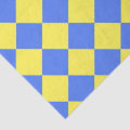 Yellow Blue Checker Diamond Pattern Tissue Paper | Zazzle