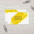Yellow Brushed Business Card | Zazzle
