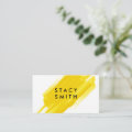 Yellow Brushed Business Card | Zazzle