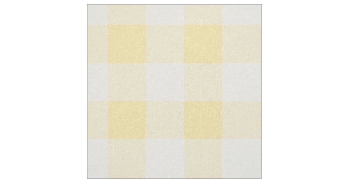 Yellow Buffalo Check Pattern Fabric | Zazzle
