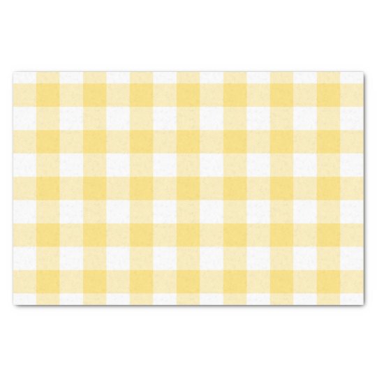 Yellow Buffalo Check Pattern Tissue Paper | Zazzle.com