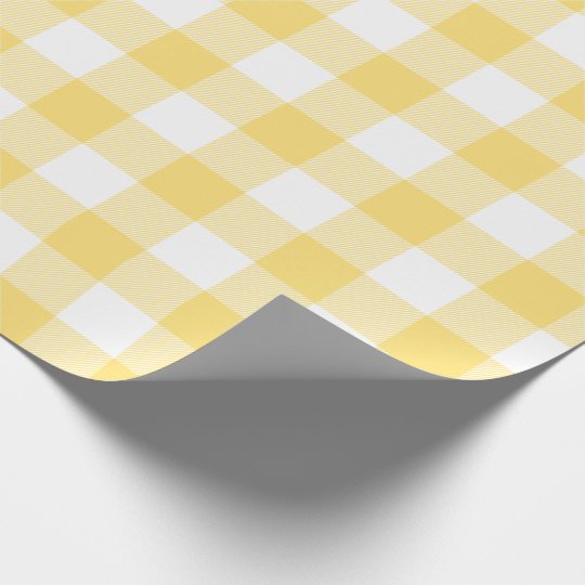 Yellow Buffalo Check Pattern Wrapping Paper | Zazzle.com