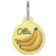 Yellow Bunch of Bananas Banana Fruit Foodie Pet Name Tag | Zazzle