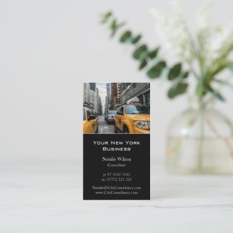 Yellow Cab / Taxi, New York Photo - Business Card | Zazzle