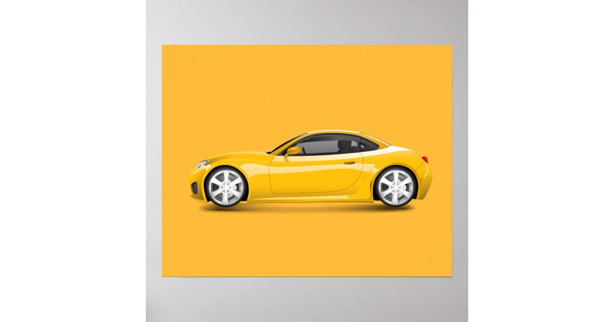 Yellow Car Poster | Zazzle