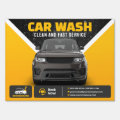 Yellow Car Wash Auto Detailing Mobile Car Wash Sign | Zazzle