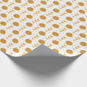 Yellow Cheerleader Pom Poms & Hearts Pattern Wrapping Paper | Zazzle