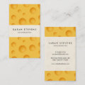Yellow Cheese Pattern Business Card | Zazzle